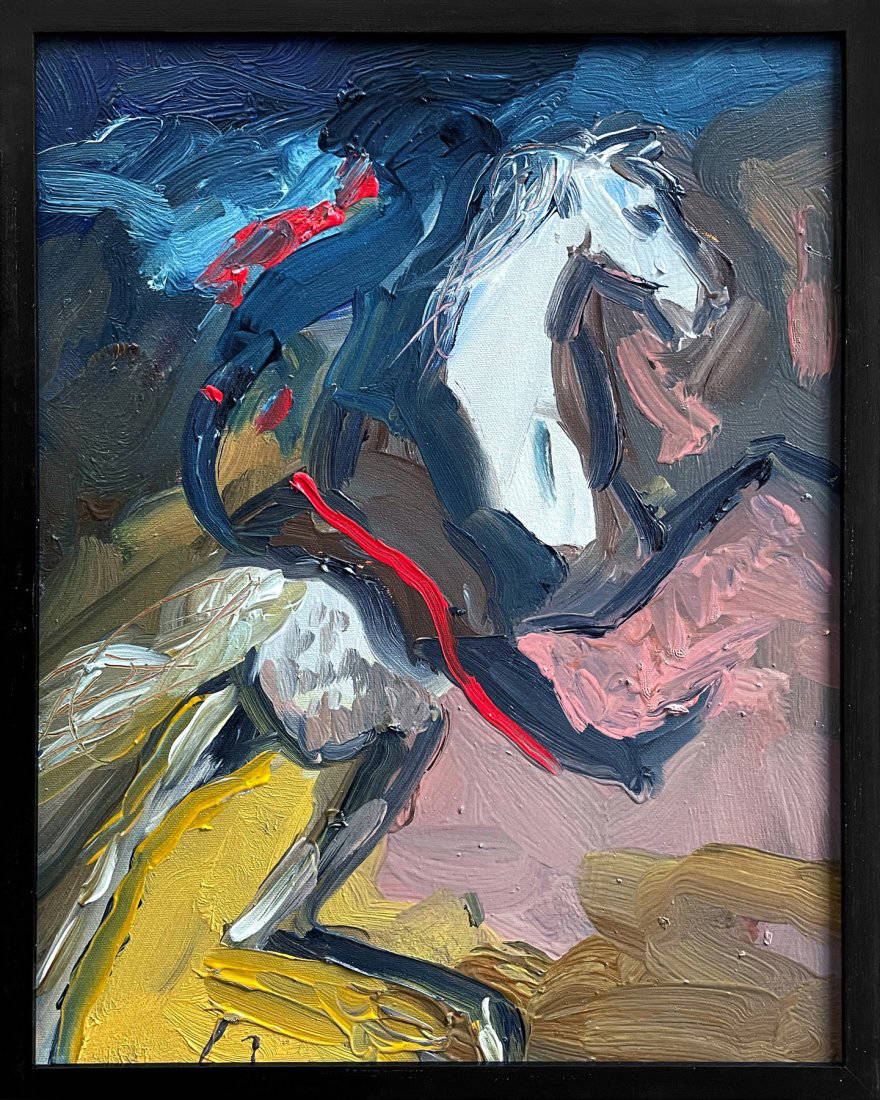 Claudia Doring Baez, Oil On Canvas, Gericault - Sketch For The Charging ...