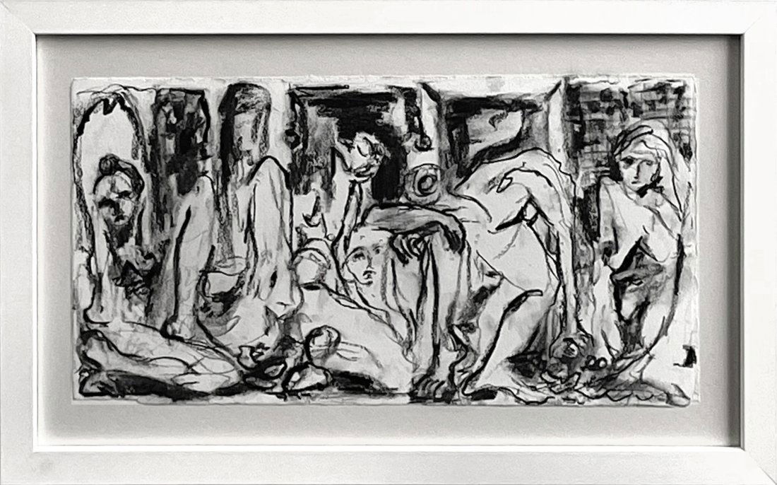 Jo Messer, Charcoal And Graphite On Paper, It's Only Called A Group On ...