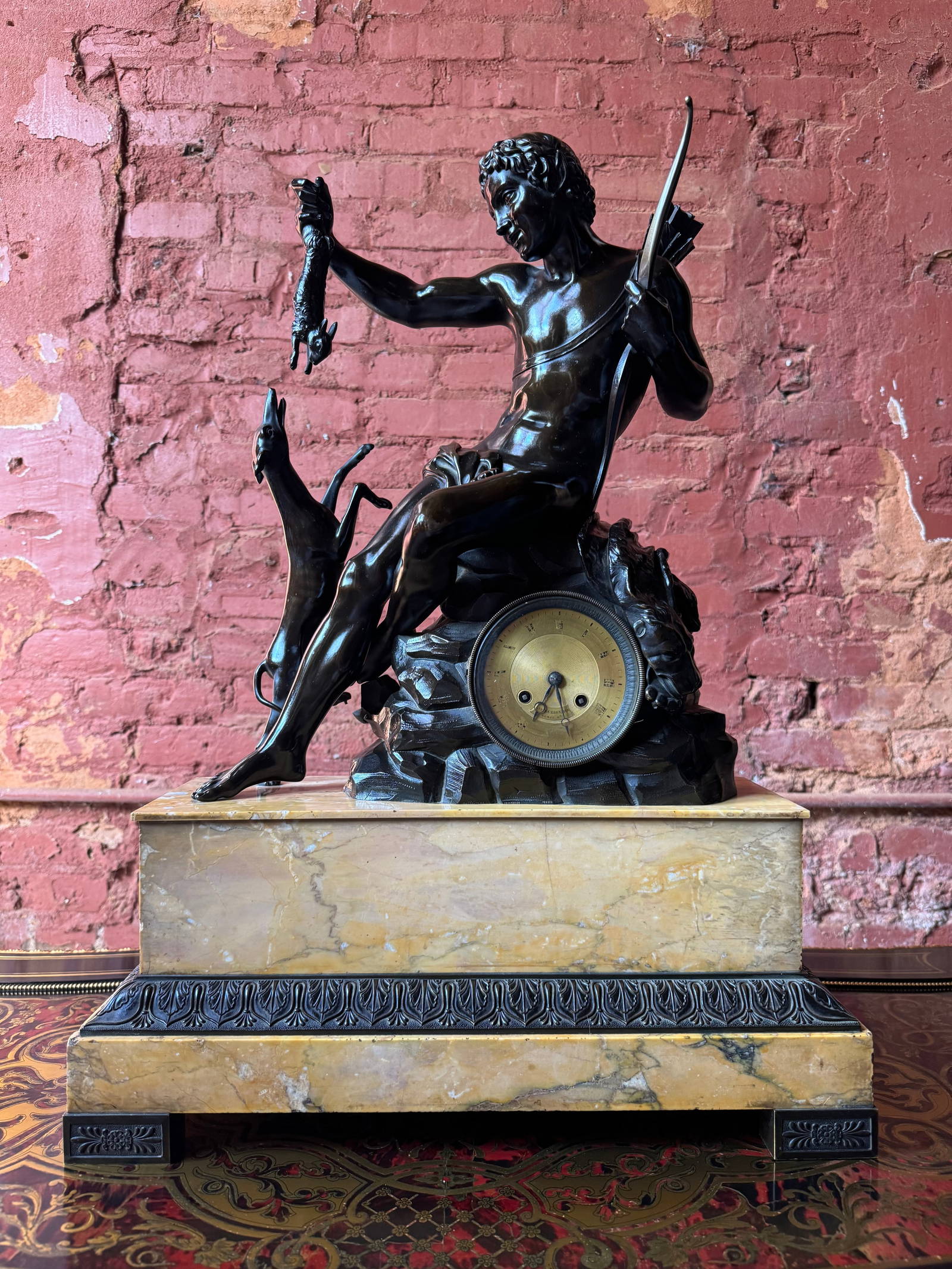 Fine French Empire Bronze Clock By Pierre-victor Ledure And Claude ...