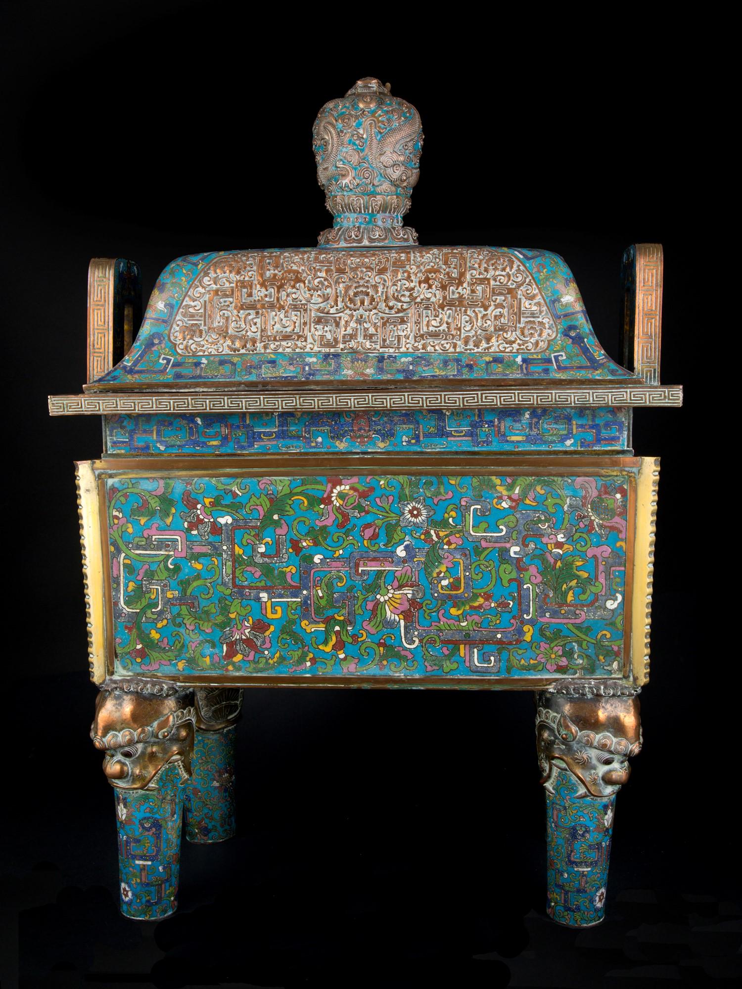 A Huge Cloisonnã‰ Incense Burner Auction