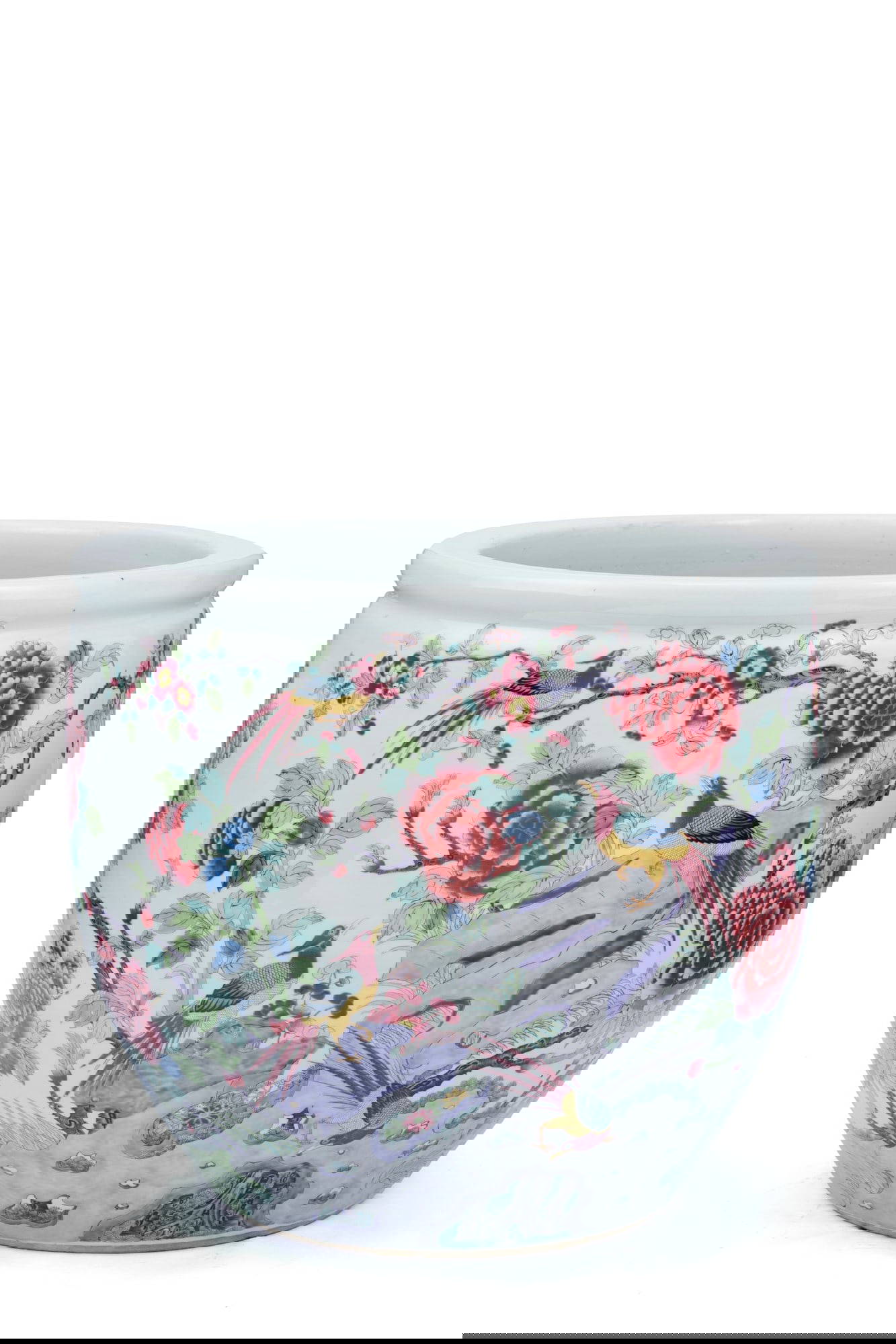 A Famille Rose Porcelain Cachepot, China, Qing Dynasty, 19th Century ...