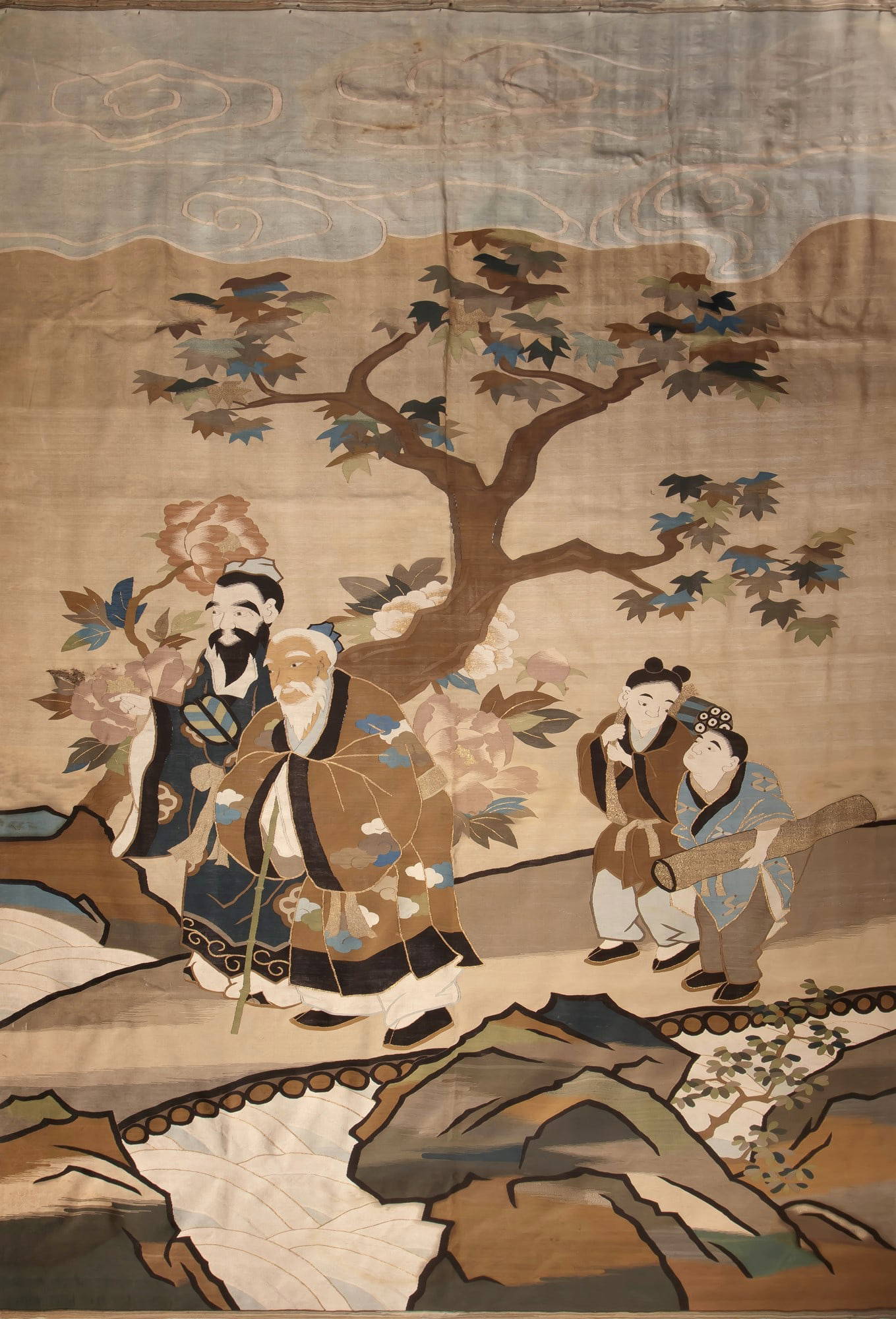 A Large Kesi Tapestry, China, Qing Dynasty (1644-1911) Auction
