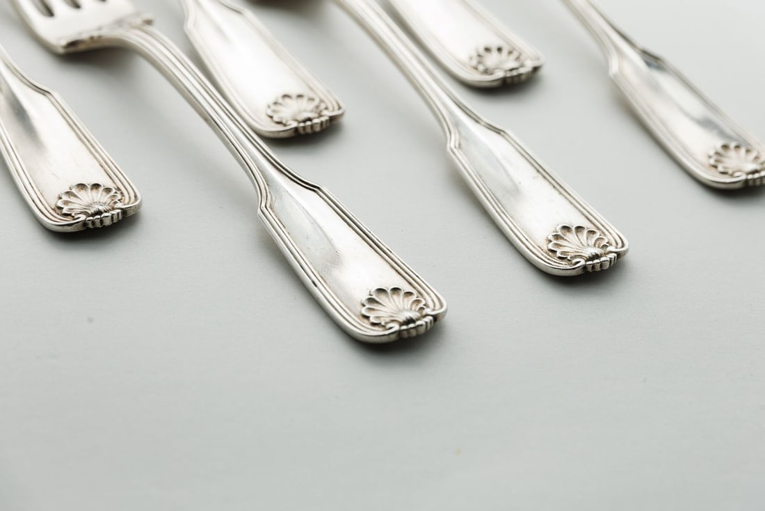 Sterling Silver Georgian Revival Dinner Fork Set Auction