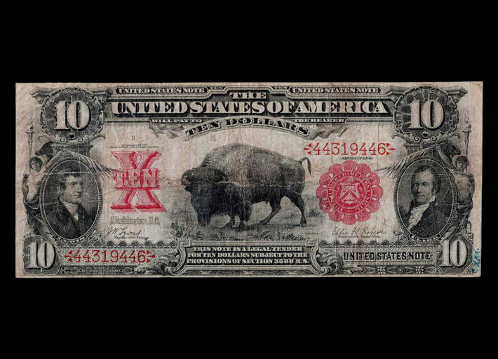 1901 $10 Bison Note Legal Tender Fr. 114 (#1150) on Jan 21, 2023 | CV ...