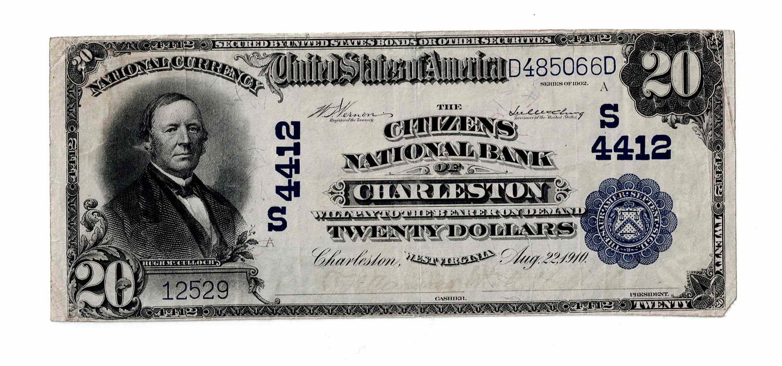 1905 $20 Charleston, Illinois National Currency - Mar 25, 2023 | CV ...