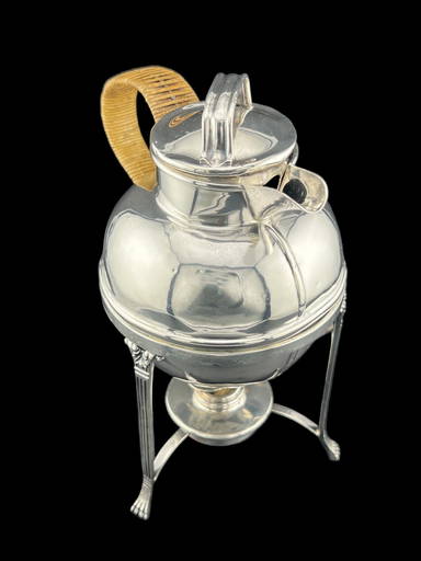 Cartier Sterling Silver Tea Pot With Burner