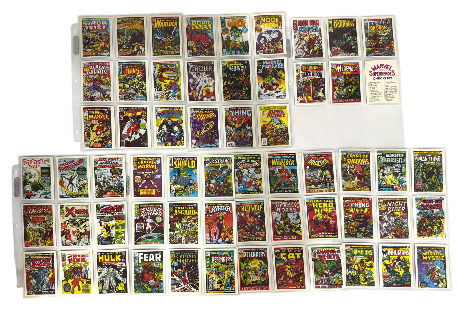 1984 Marvel Superheroes First Issue Covers Trading Card Complete Set ...