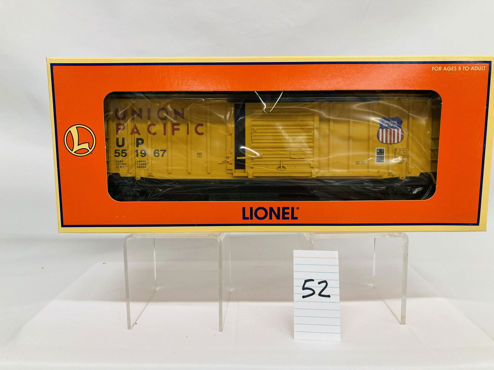 Lionel 17254 Union Pacific 50' Modern Boxcar w/ OB (#0052) on Dec 28 ...