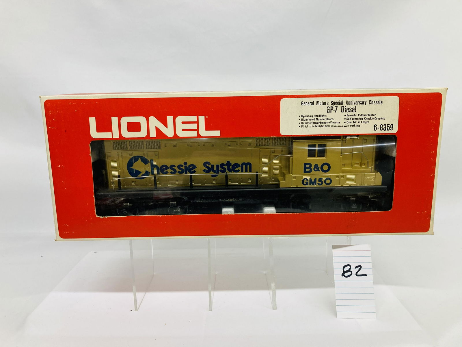 Lionel 8359 GM Special Anniversary Chessie Gold GP-7 Diesel Locomotive ...