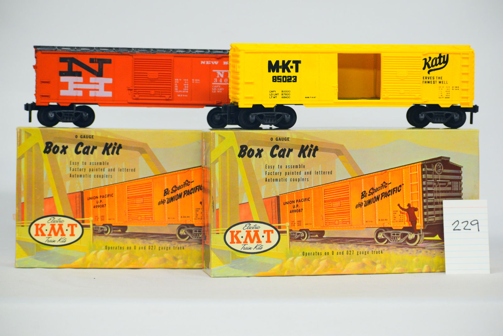 Kmt Kits 0206:1.98 New Haven Box Car & 0201:1.98 Mkt Boxcar W/ Ob. Cars Are C9 Auction