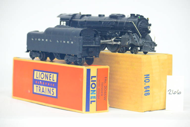 Lionel Postwar 646 Steam Locomotive W/ 2046w Tender & Original Boxes