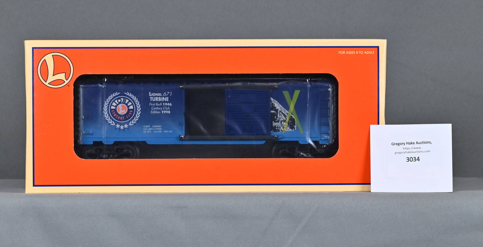 Lionel 6-29228 Pennsy Turbine Commerative Boxcar W/ob Auction