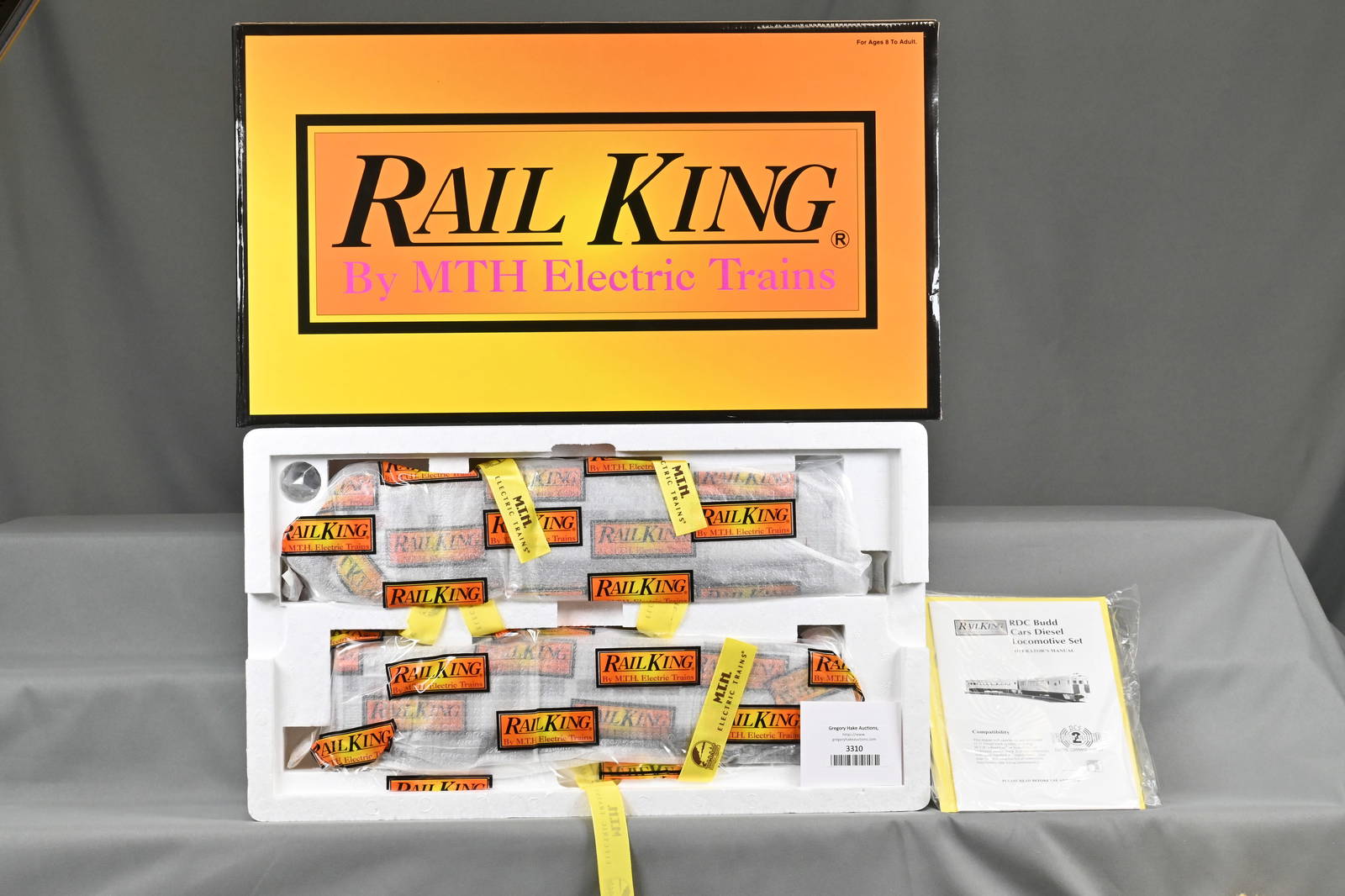 Mth 30-2230-1 Prr/reading Rdc Budd Car Set W/ Ob Auction