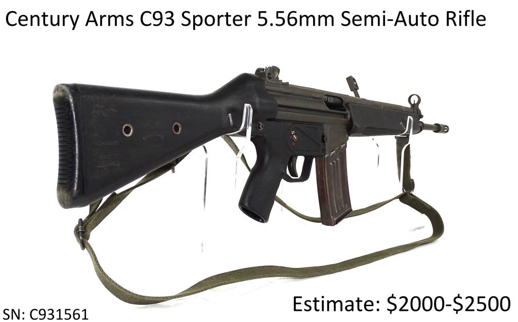 Century Arms C93 Sporter 5.56mm Semi-Auto Rifle - Nov 26, 2022 | Full ...