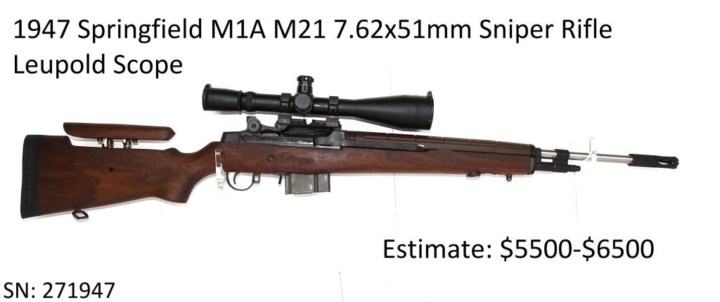 1947 Springfield M1A M21 7.62x51mm Sniper Rifle (#20236) on Dec 18 ...