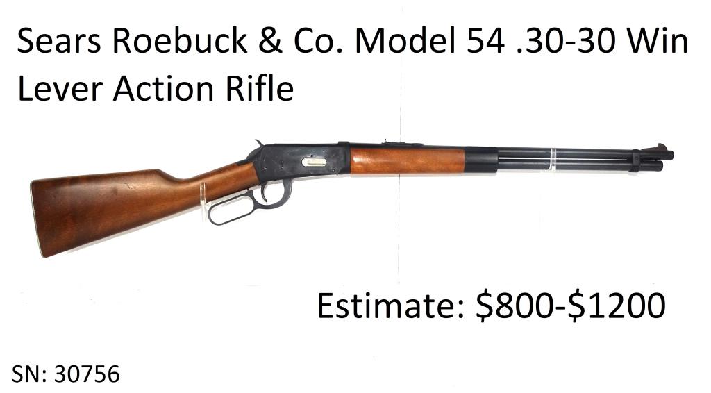 Sears Roebuck & Co. Model 54 .30-30 Win Rifle (#8400F) on Jan 21, 2023 ...