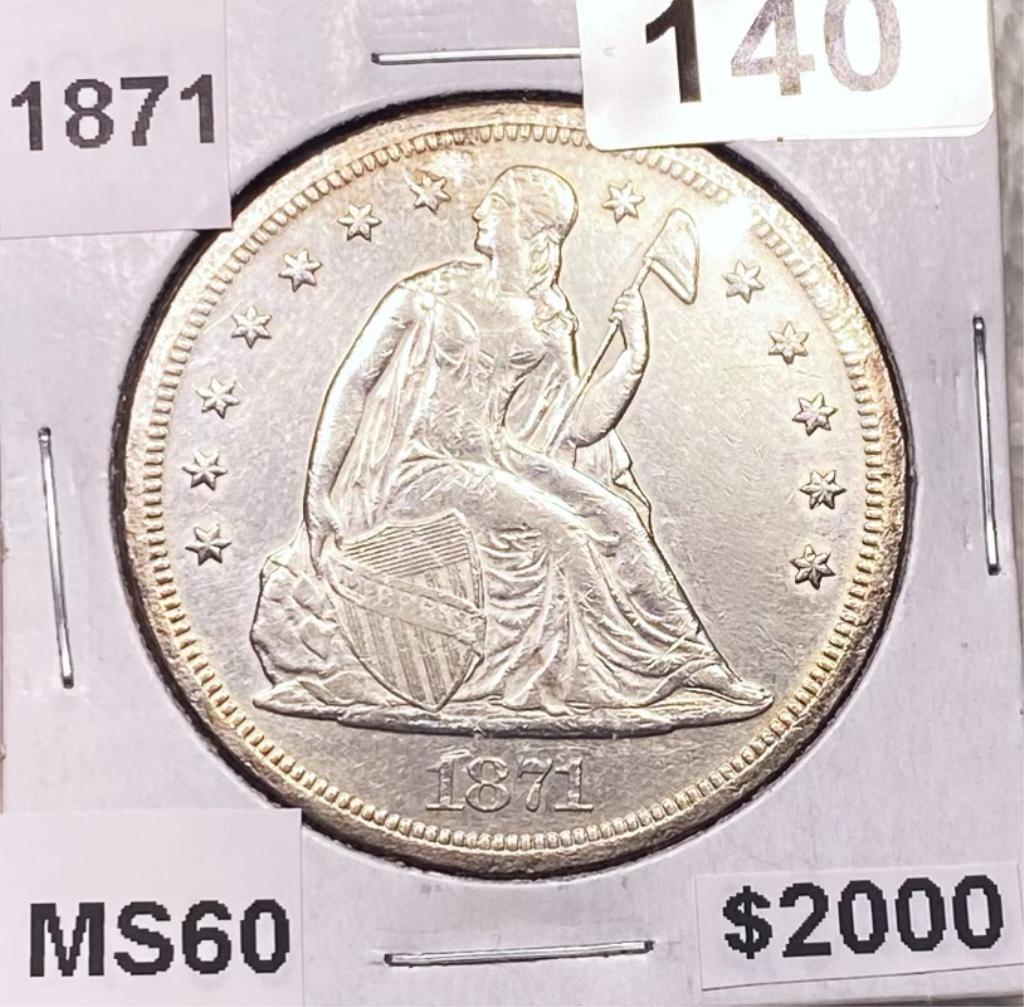 1871 Seated Liberty Dollar Uncirculated