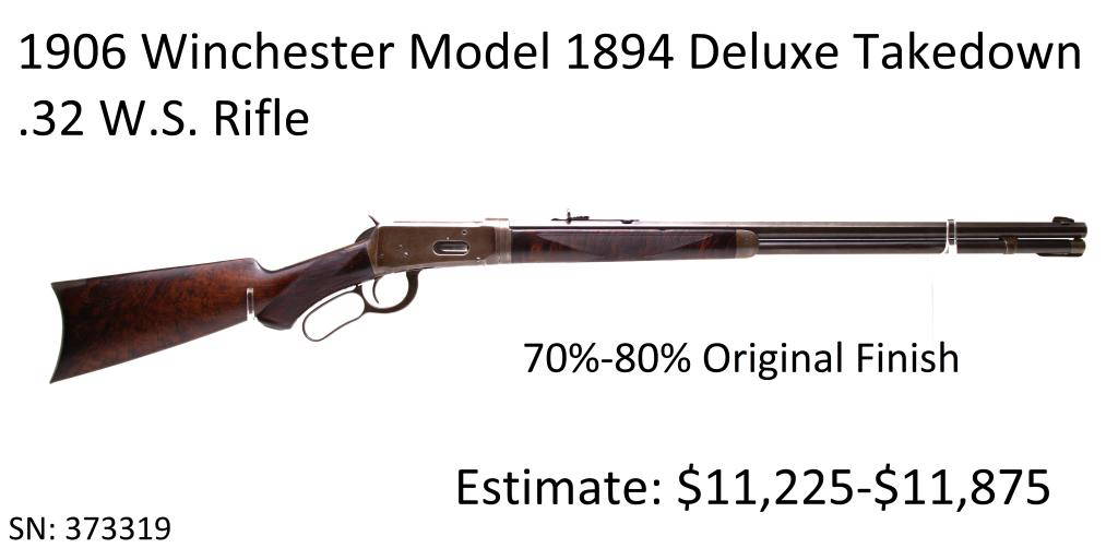 Winchester Model 1894 Deluxe Takedown .32 Rifle (#20503) on Mar 26 ...
