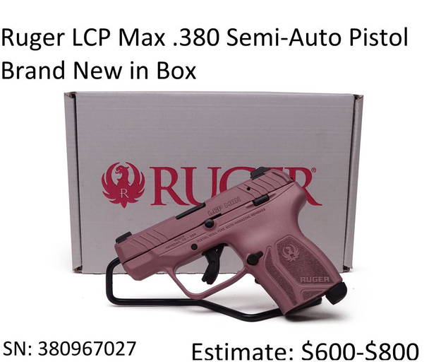 Ruger Lcp Max .380 Rose Gold Semi Auto Pistol
