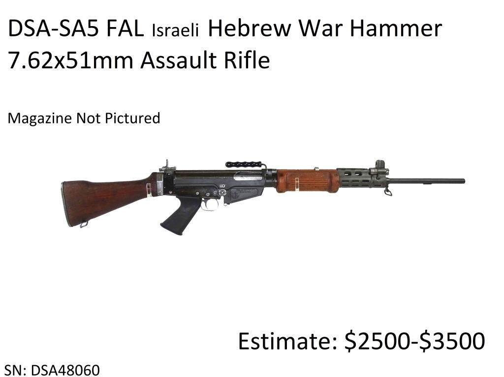 Dsa-sa5 Fal Israeli Hebrew War Hammer 7.62x51mm Auction