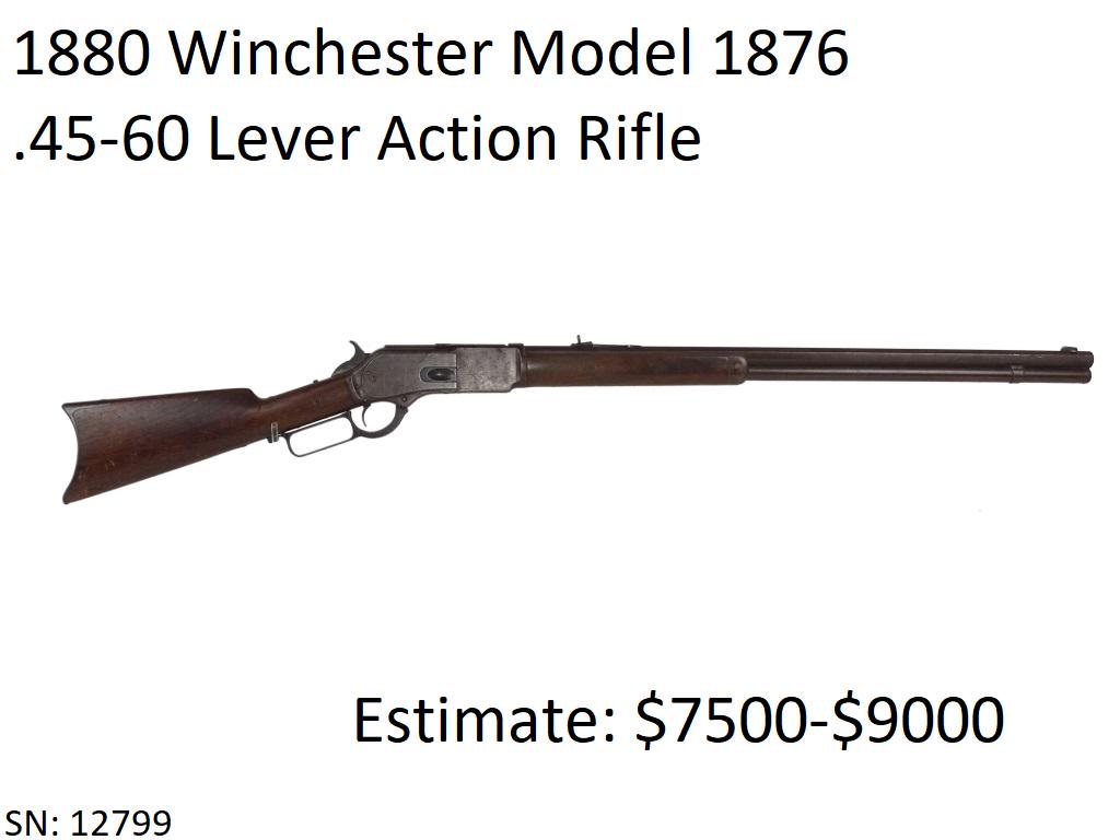 1880 Winchester Model 1876 .45-60 Rifle Auction