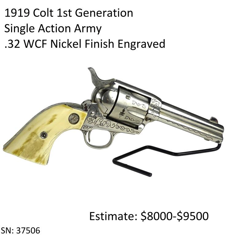 1919 Colt 1st Gen Single Action Army .32 Wcf Auction