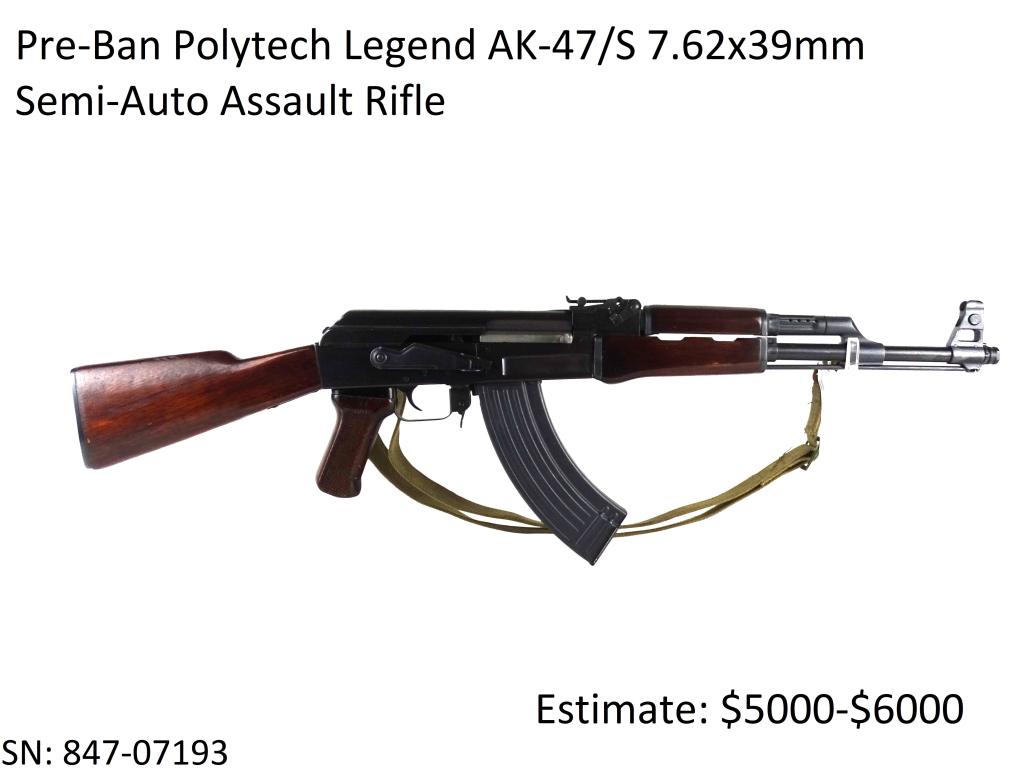 Pre-ban Polytech Legend Ak-47/s 7.62x39mm Rifle Auction