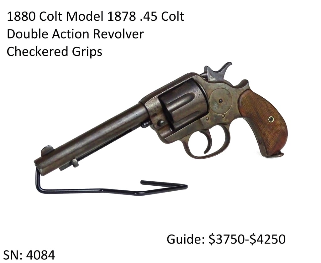 1880 Colt Model 1878 .45 Colt Revolver Auction