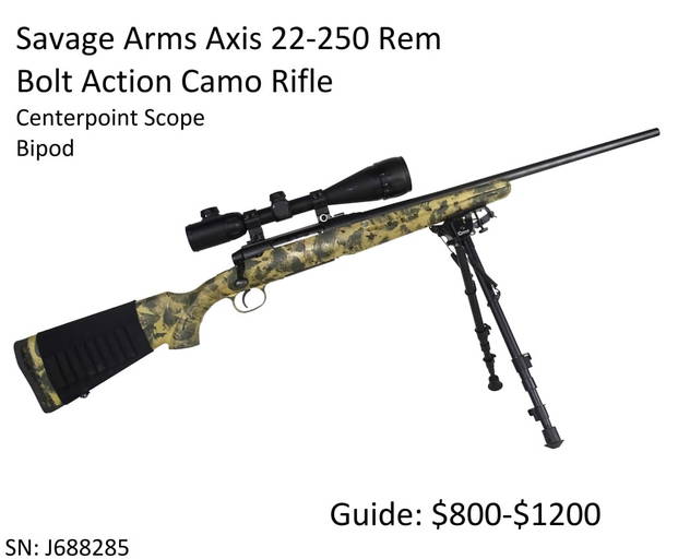 Savage Arms Axis 22 250 Bolt Action Camo Rifle