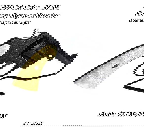 1959 Colt Cobra .38 Spl Factory Engraved Revolver