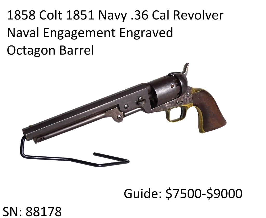 1858 Colt 1851 Navy .36 Cal Revolver Auction