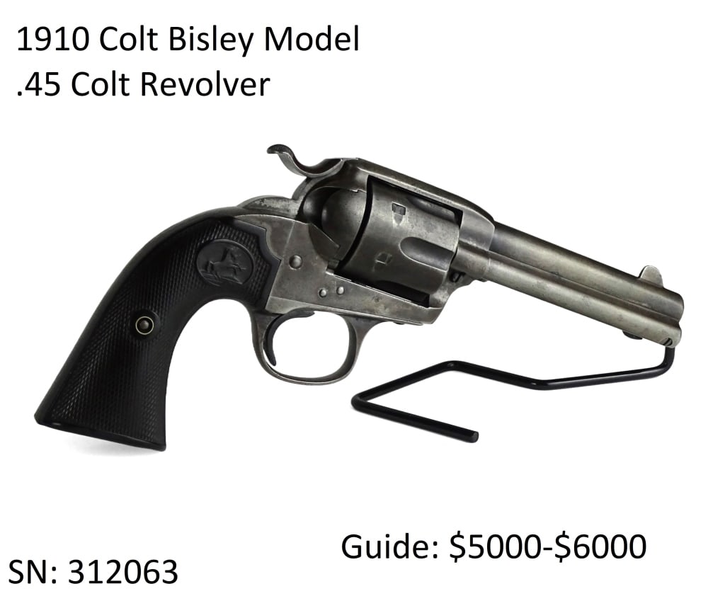 1910 Colt Bisley Model .45 Acp Revolver Auction