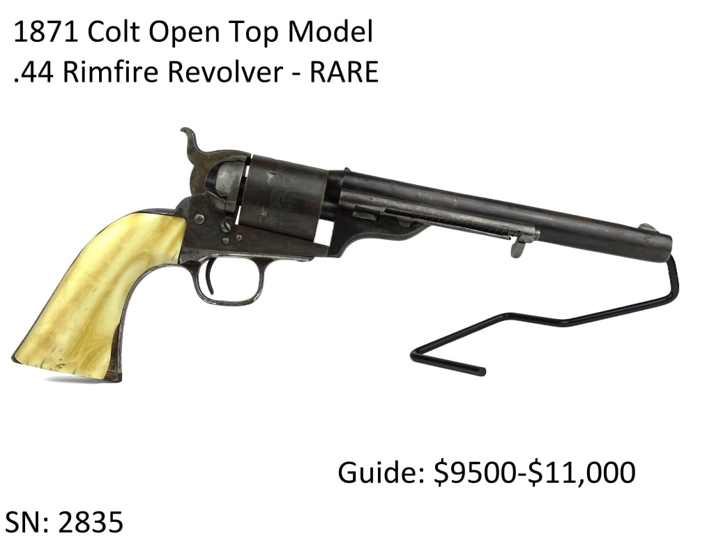 1871 Colt Open Top Model .44 Rimfire Revolver Auction