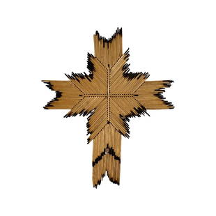 Tramp Art Matchstick Cross