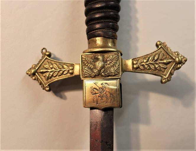 Masons 19th Century Leather Wrapped Sword