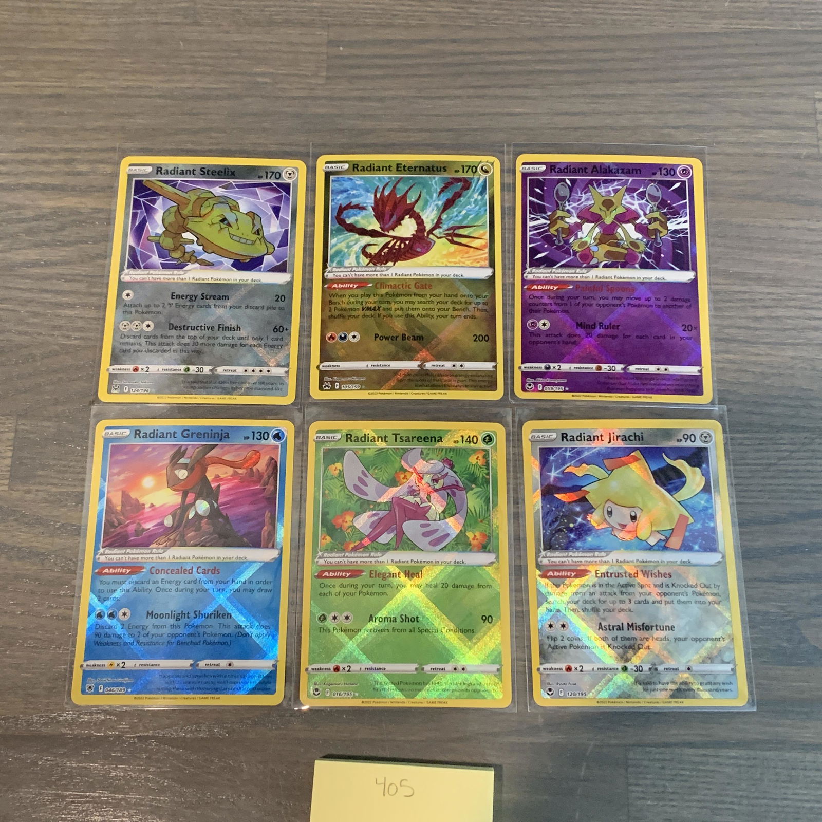 Radiant Pokemon Card Lot Auction