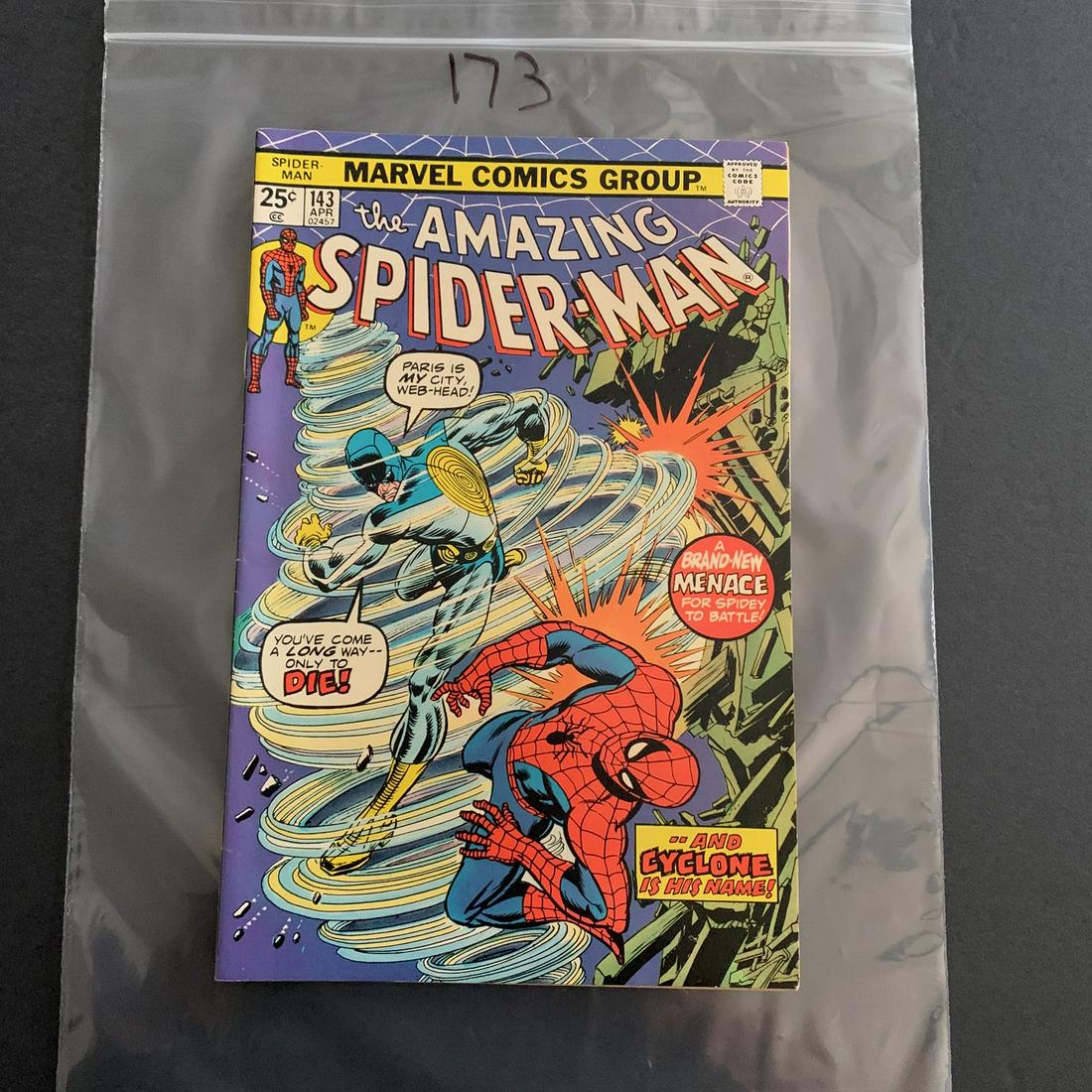 Amazing Spider-man 143 1st App Cyclone Auction