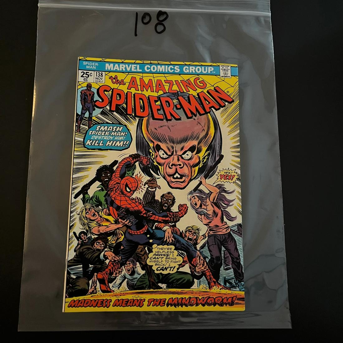 Amazing Spider-man 138 Vs Mindworm Auction