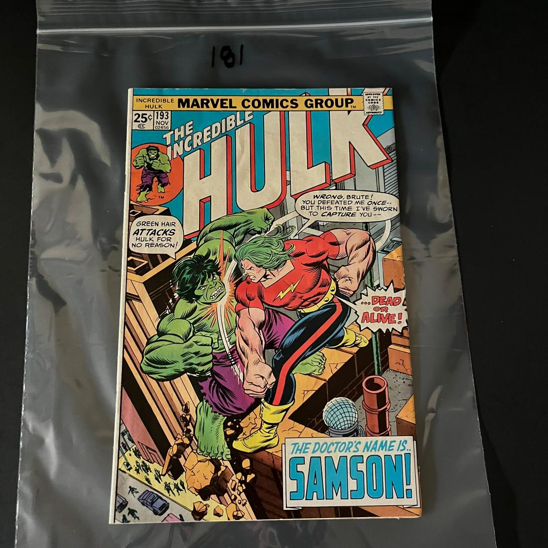 Incredible Hulk 193 Vs. Doc Samson Auction