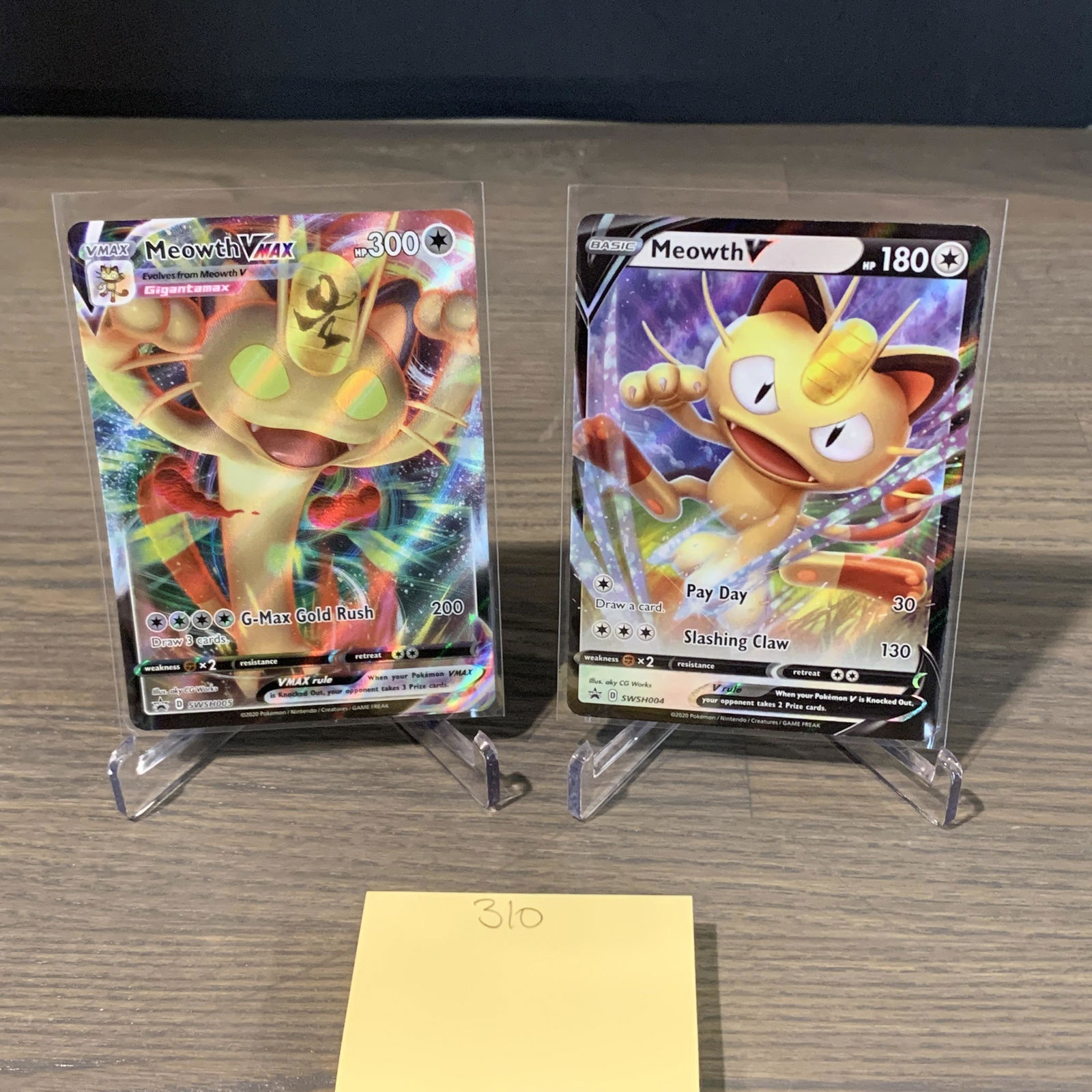 Meowth Vmax And V Pokemon Cards Auction