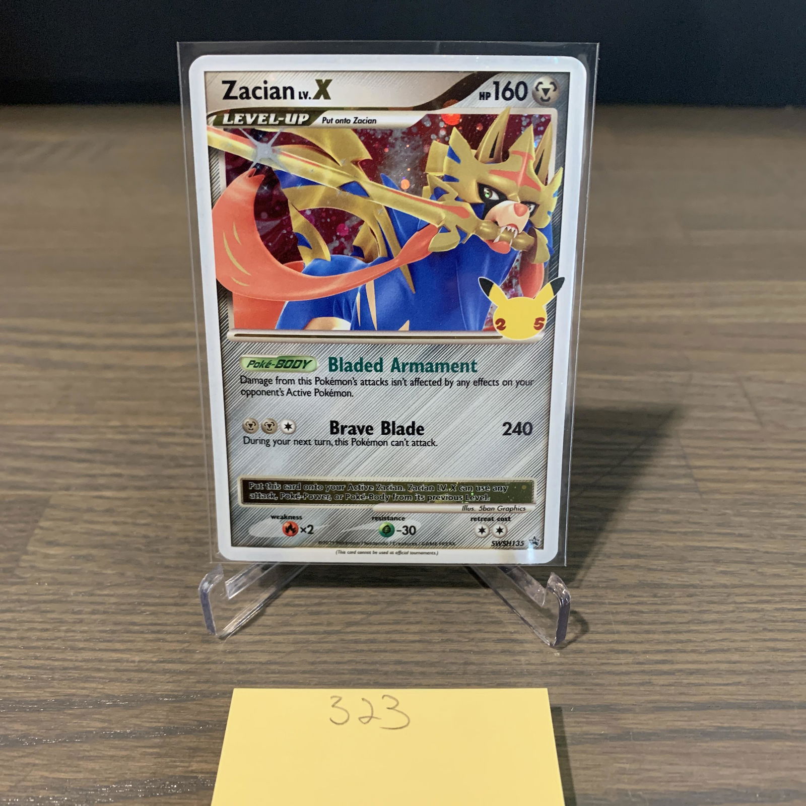 Zacian Lv. X Promo Pokemon Card Auction