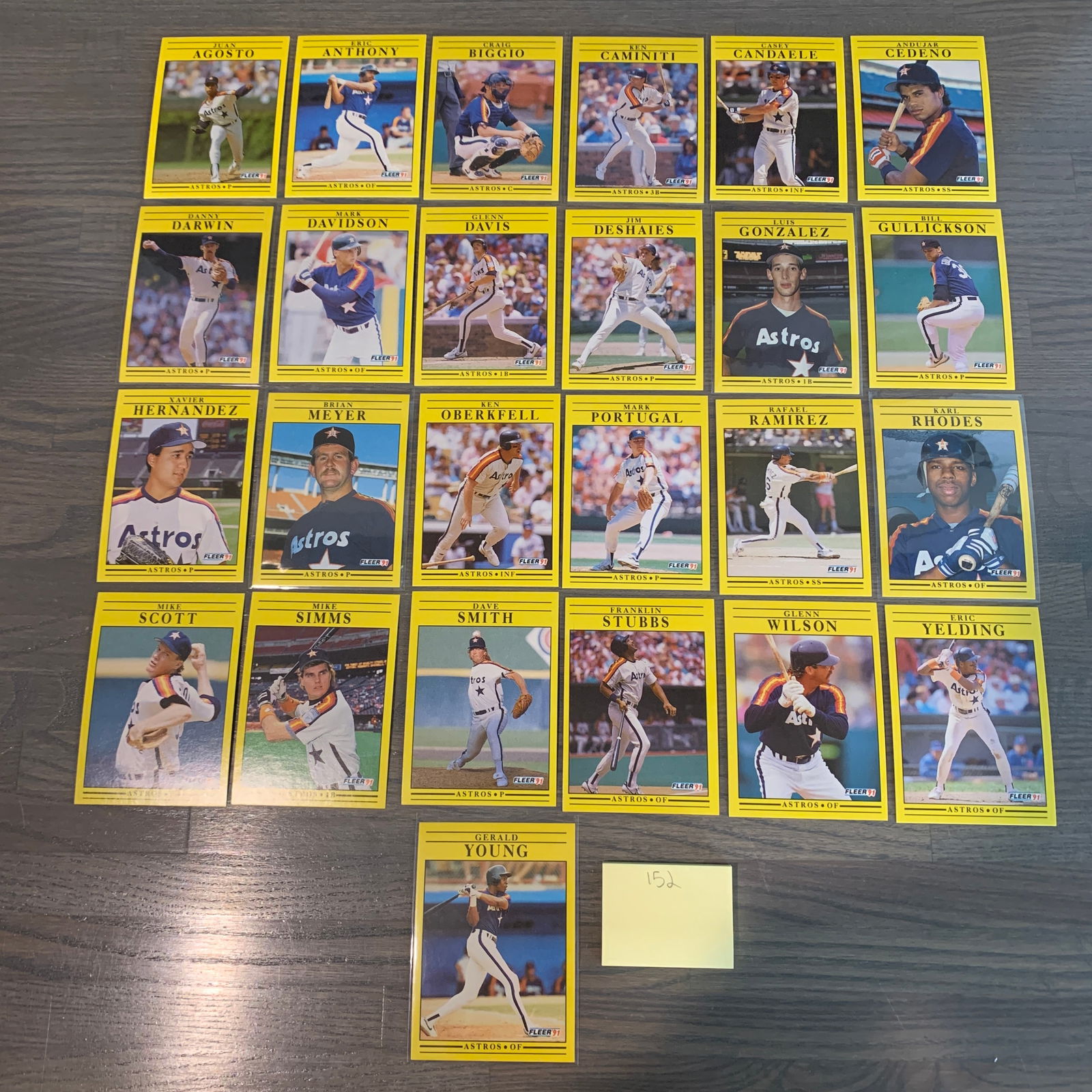 Fleer 91' Astros Baseball Cards