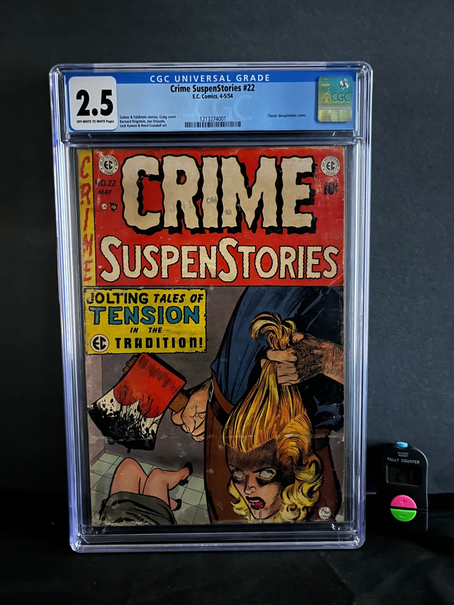 Crime Suspenstories 22 Cgc 2.5 Decapitation Cover Auction
