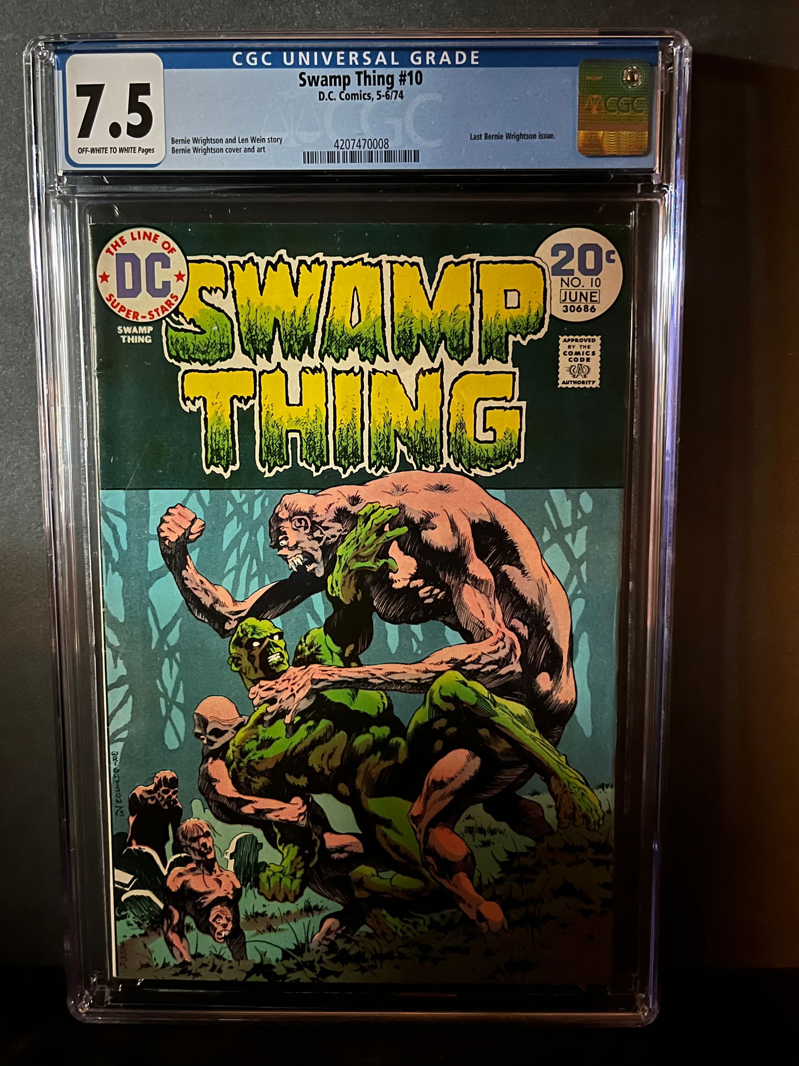 Swamp Thing 10 Cgc 7.5 Bernie Wrightson Art Auction