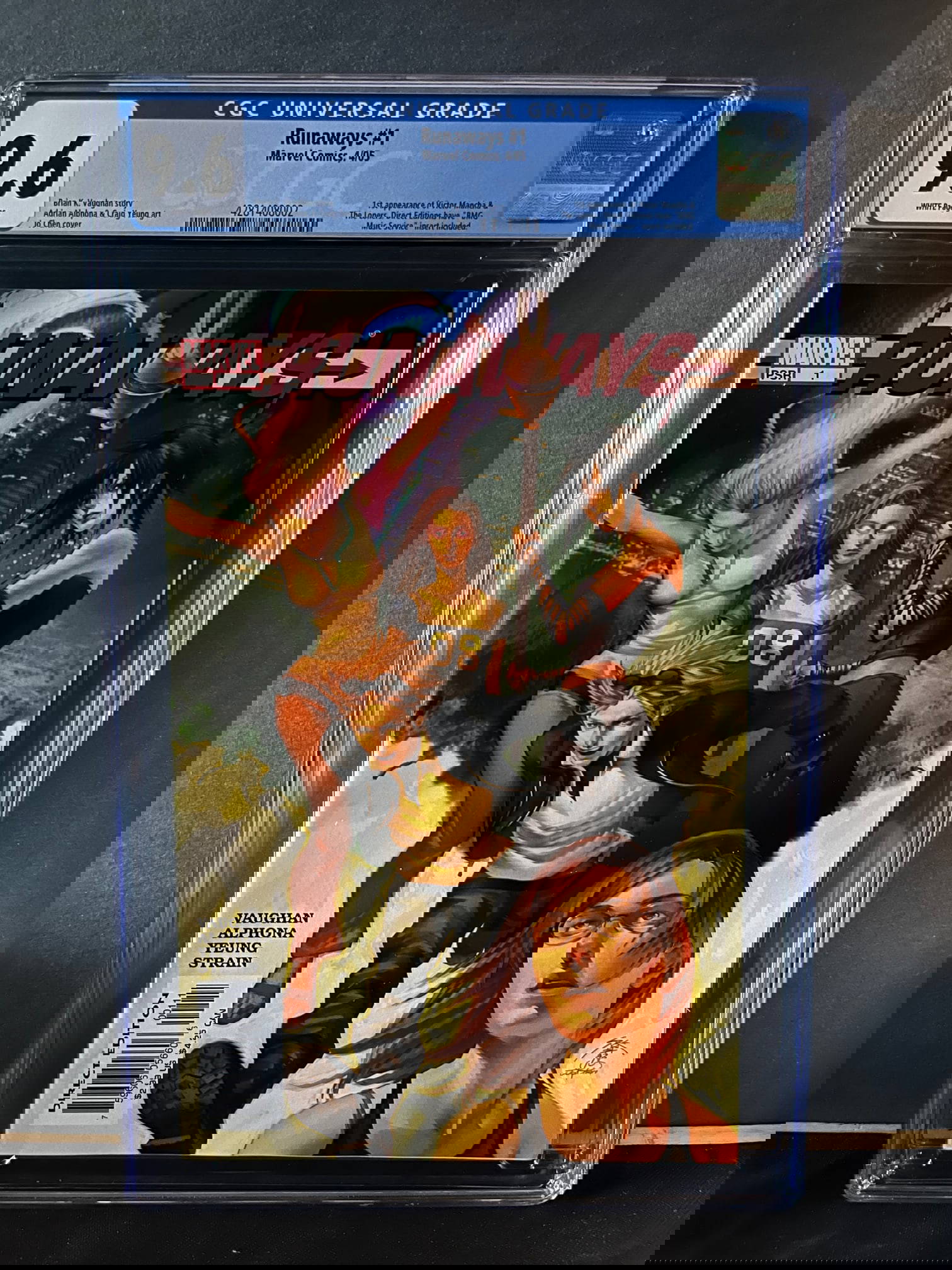 Runaways 1 Cgc 9.6 1st App Victor Mancha & Loners Auction