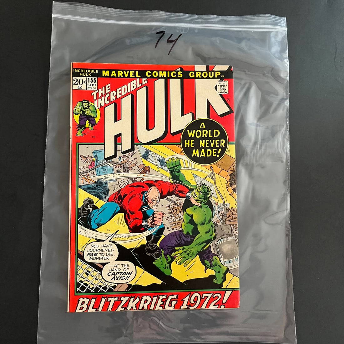 Incredible Hulk 155 Hulk Vs. Captain Axis Auction