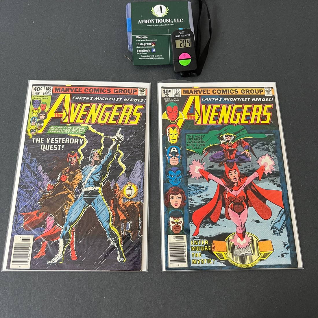 Avengers 185 & 186 Key Scarlet Witch Issues Auction