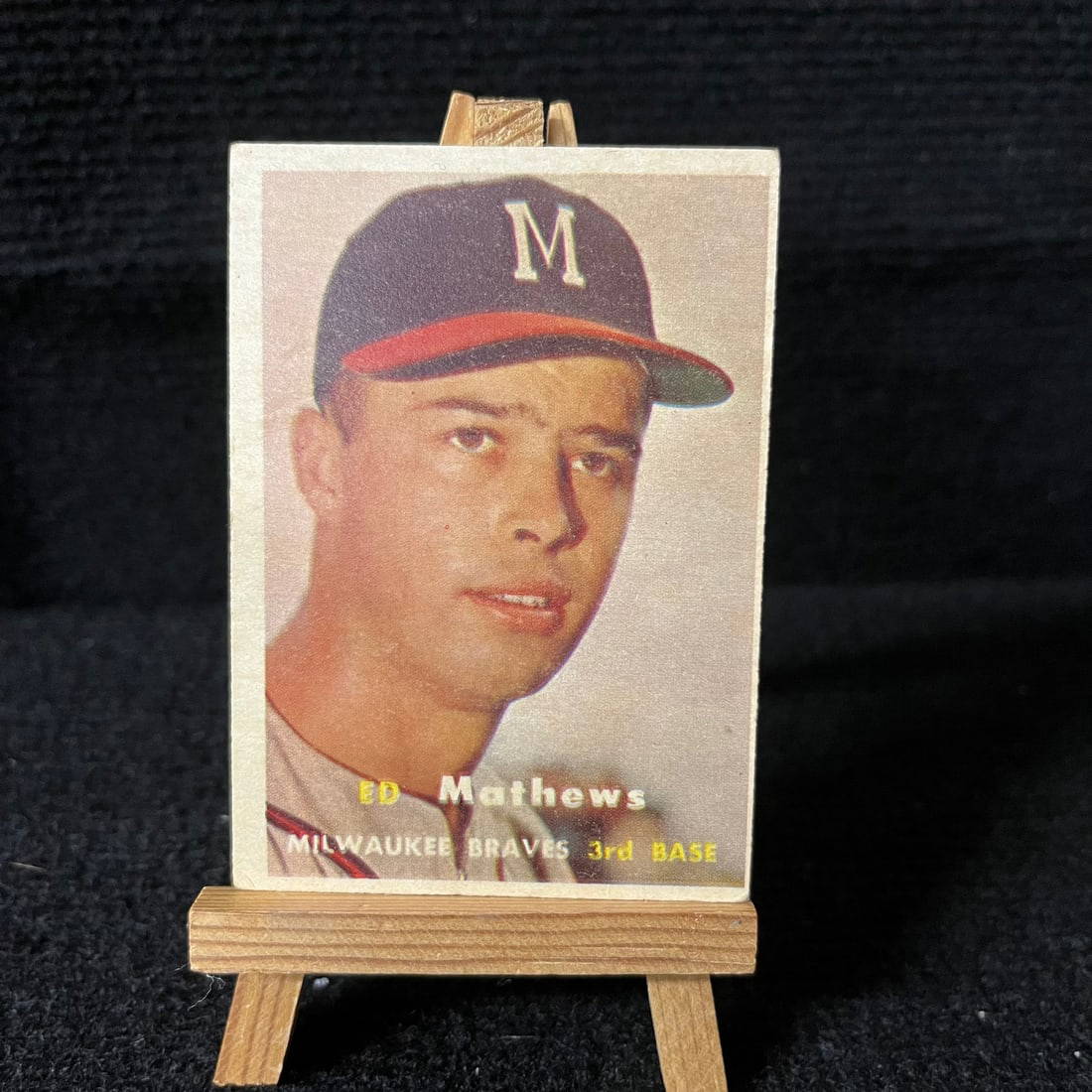 1957 Topps Hof Eddie Mathews Card Auction