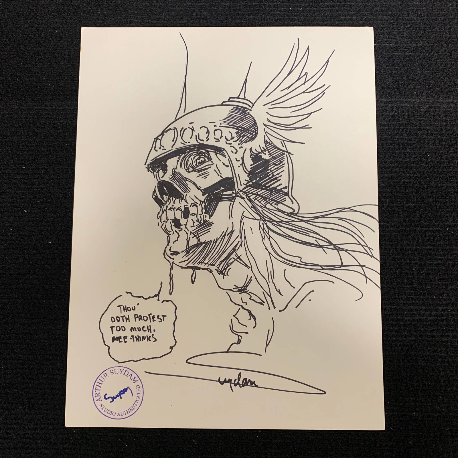 Arthur Suydam Original Sketch And Sig Auction