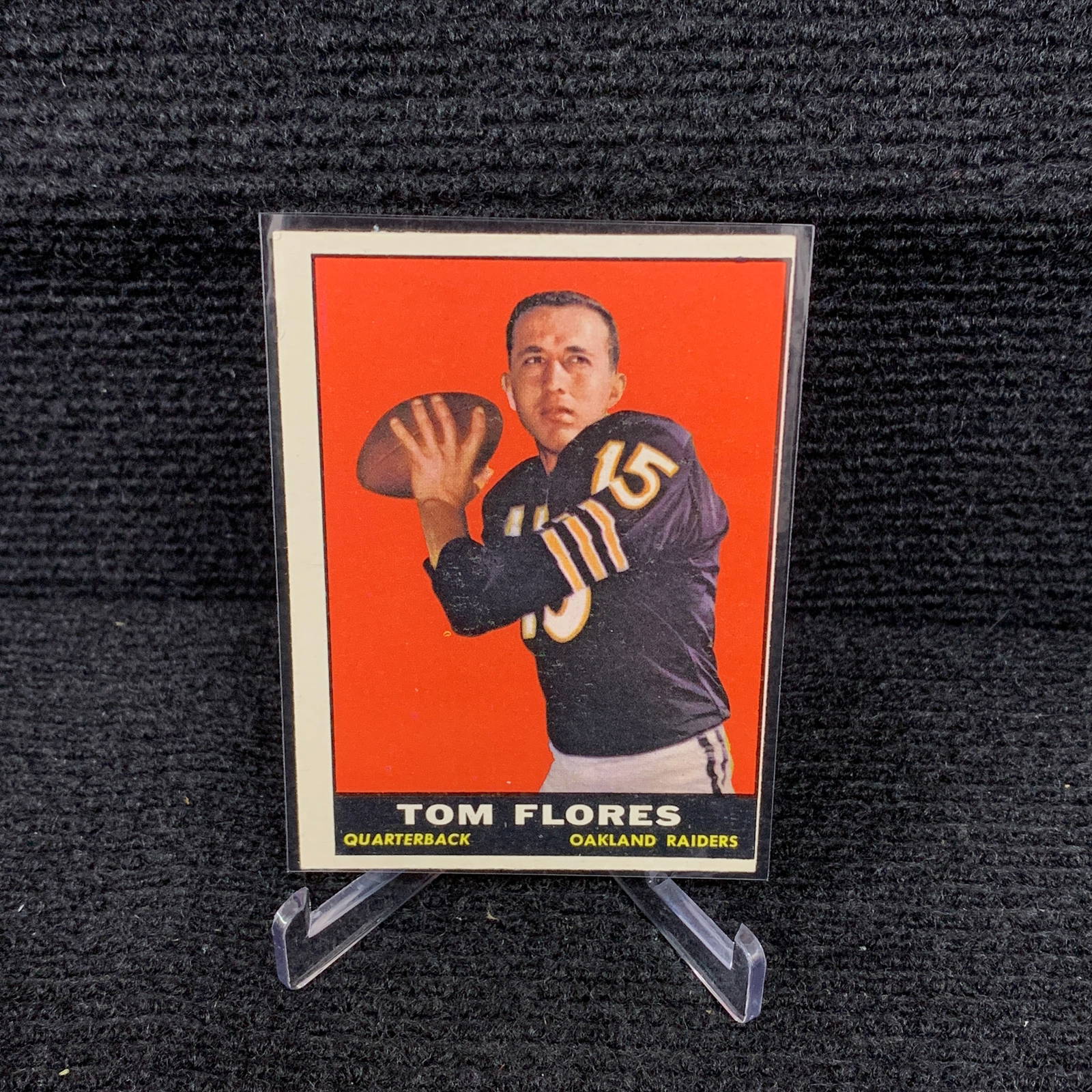 1961 Topps Tom Flores Football Card Auction